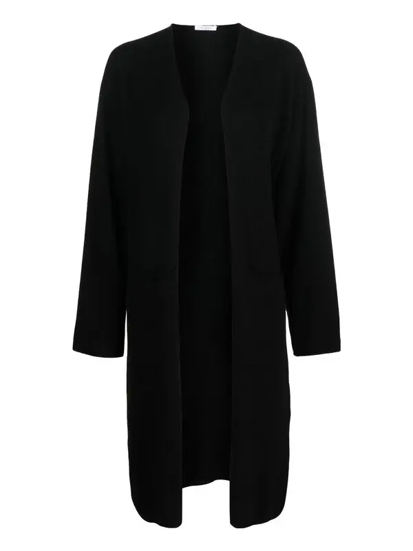 Malo Draped Cashmere Cardigan - Black