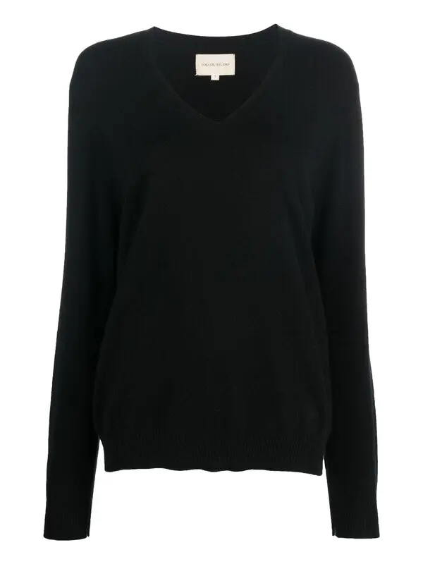 Loulou De Saison V-neck Cashmere Sweater - Black