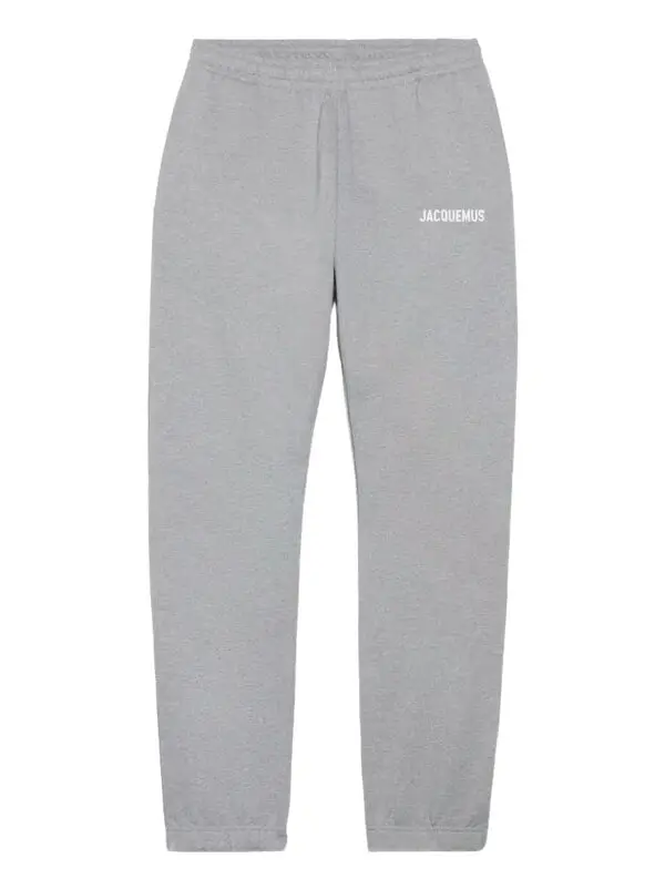 Jacquemus Logo-print Organic Cotton Track Pants - Grey