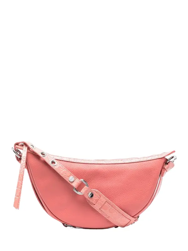 By Far Gib Crocodile-embossed Shoulder Bag - Pink