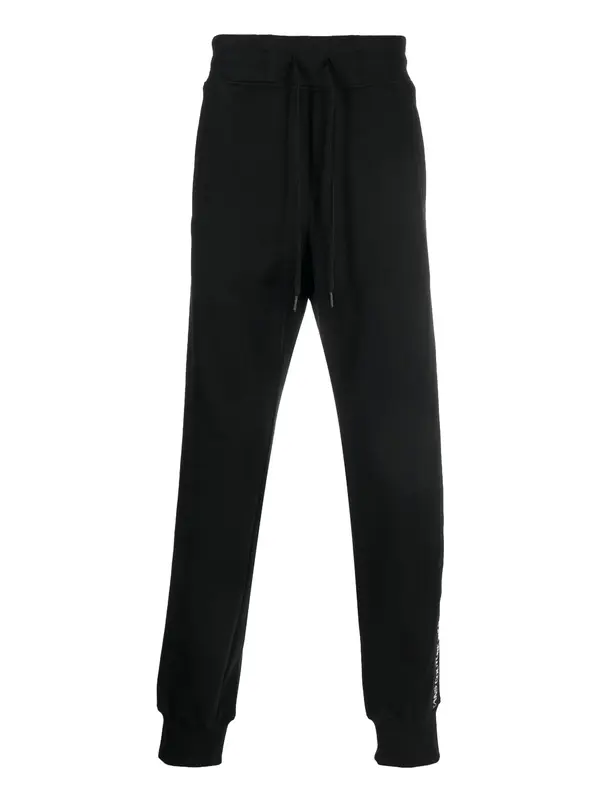 Versace Logo-tape Cotton Track-pants - Black