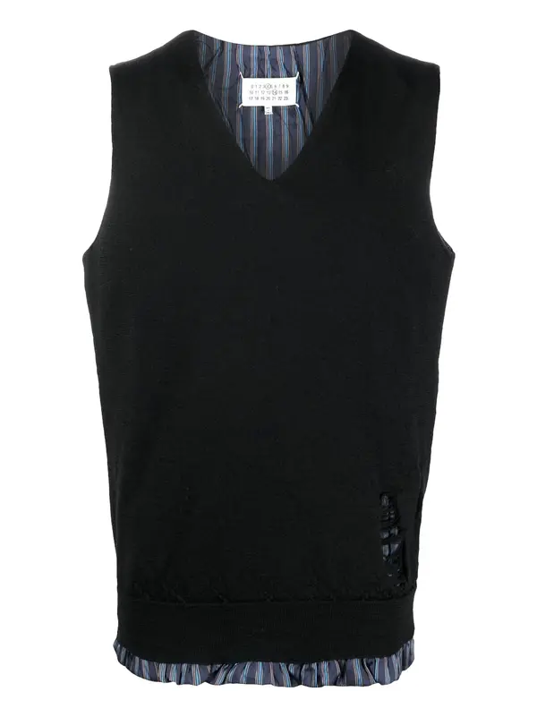 MAISON MARGIELA Ruched Vest - Blue