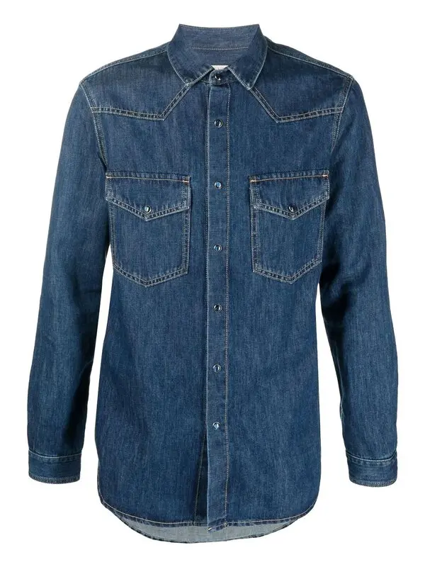 Valentino Garavani Long-sleeve Denim Shirt - Blue