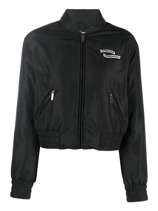 Opening Ceremony Logo-patch Bomber Jacket - Black