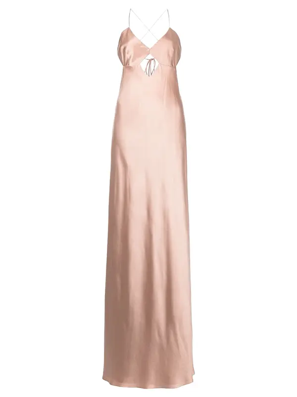 Michelle Mason Cut-out Detail Gown - Pink