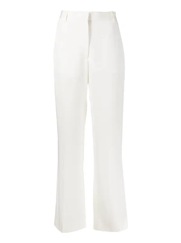 Victoria Beckham High-rise Wide-leg Trousers - White