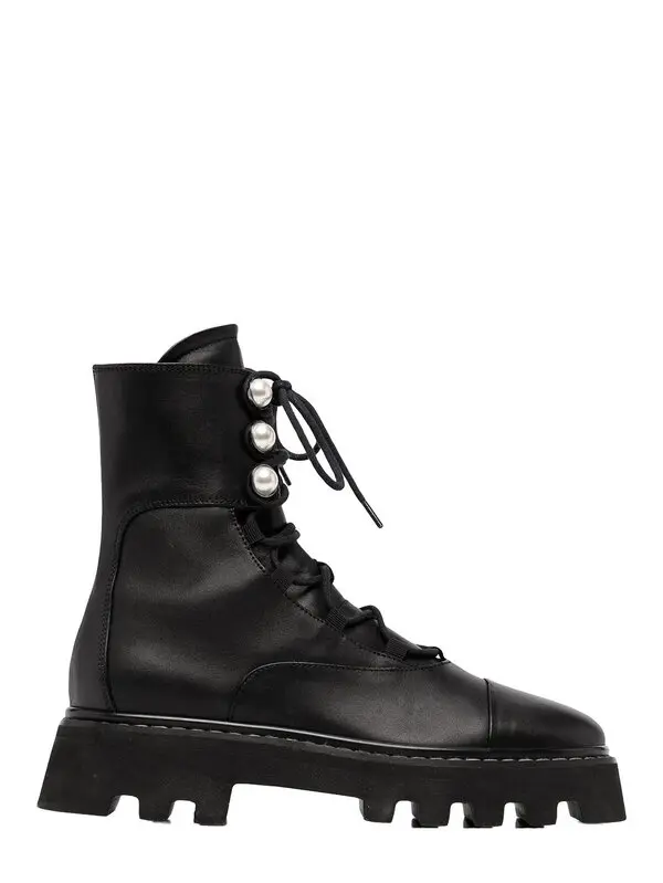 NICHOLAS KIRKWOOD Pearlogy Combat Boots - Black