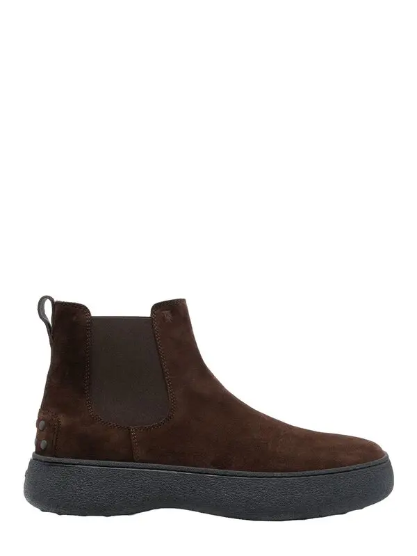 TOD'S Flatform Ankle Boots - Brown