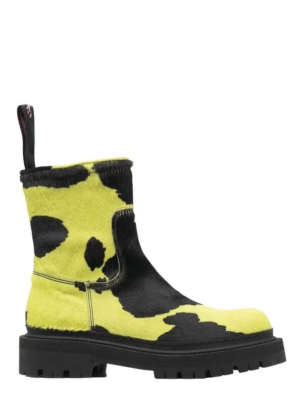 Camper Mid-calf Textured Boots - Yellow