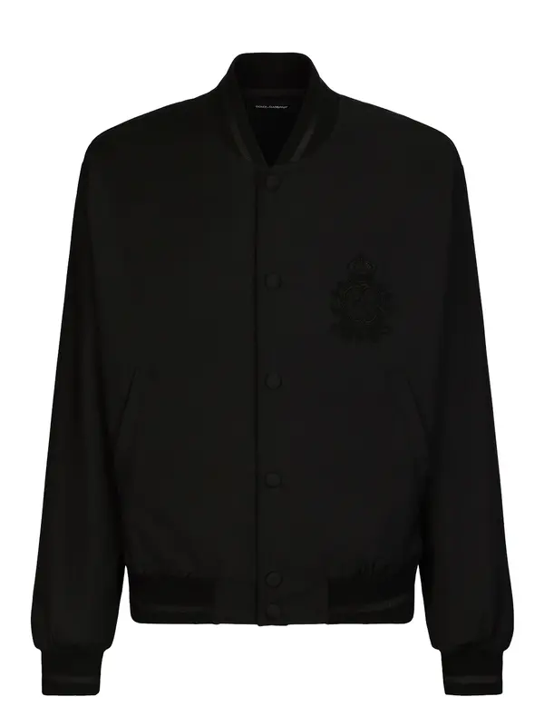 Dolce & Gabbana Heraldic-patch Bomber Jacket - Black