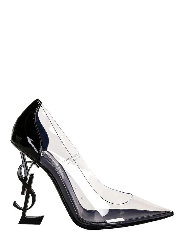 Saint Laurent Opyum Pumps - Nero & Transparent