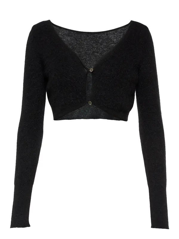 Jacquemus Le Cardigan Alzou Cropped Cardigan - Black