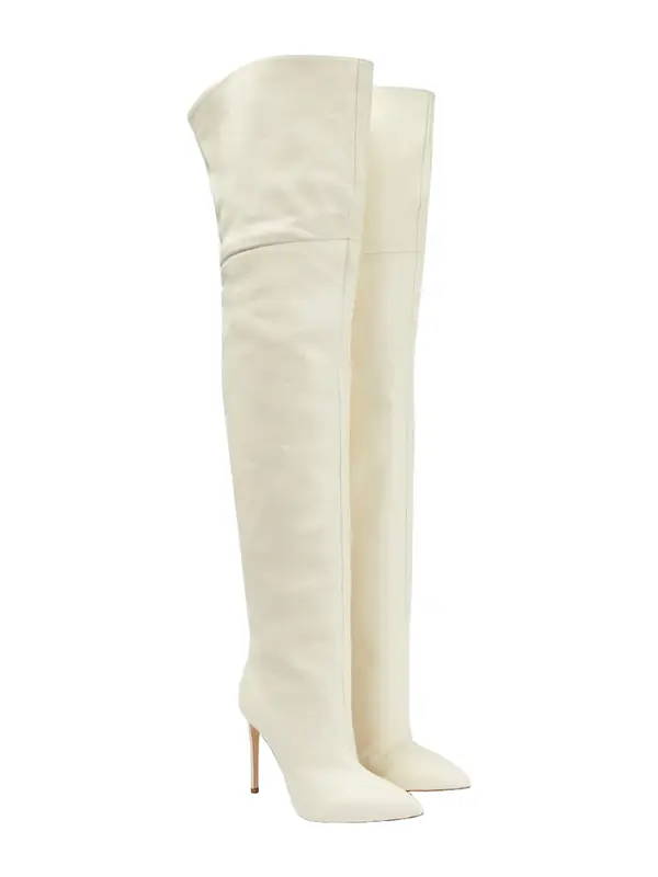 Paris Texas Leather Over-the-knee Boots - White