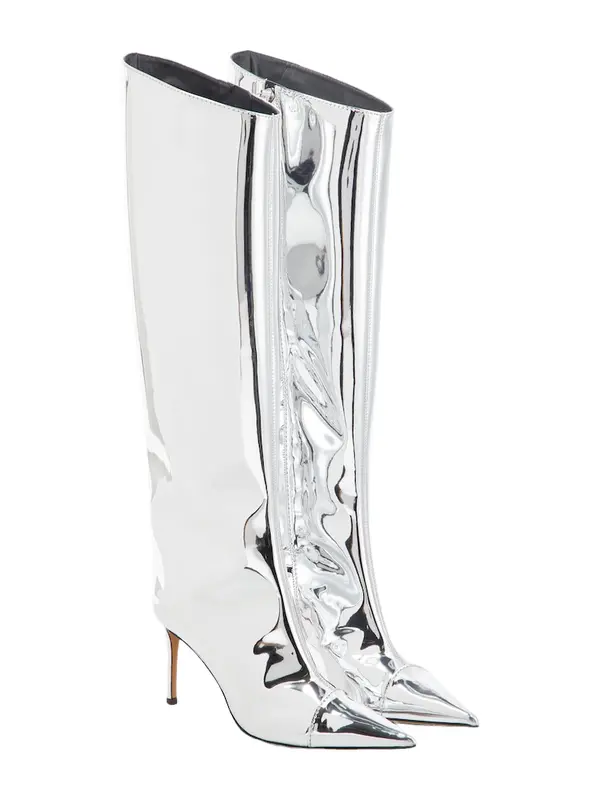 Alexandre Vauthier Alex 105 Metallic Knee-high Boots - Silver