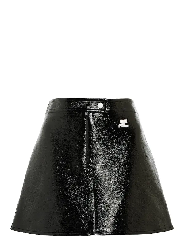 COURREGES Courrèges Logo Miniskirt - Black