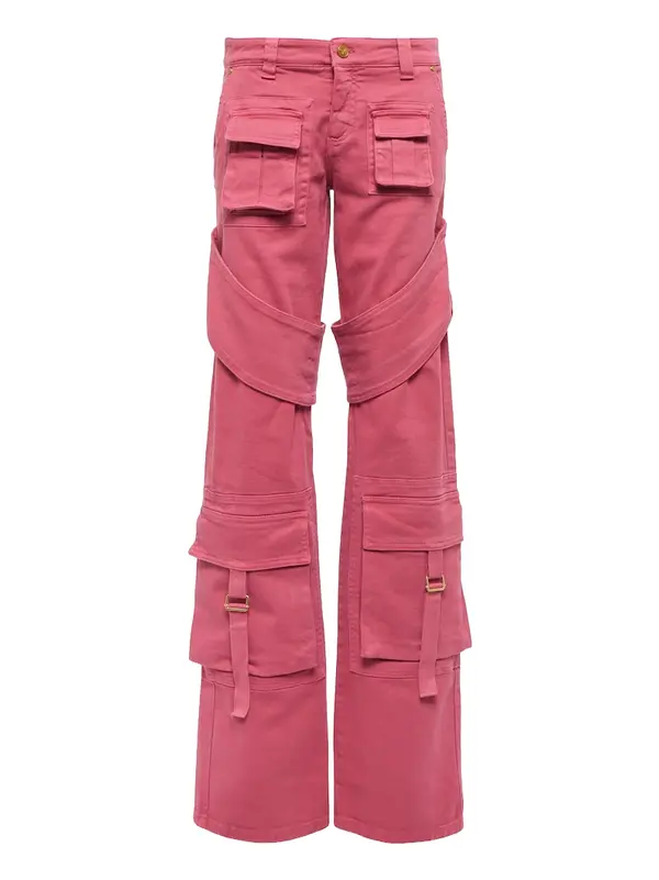 Blumarine Denim Cargo Pants - Pink
