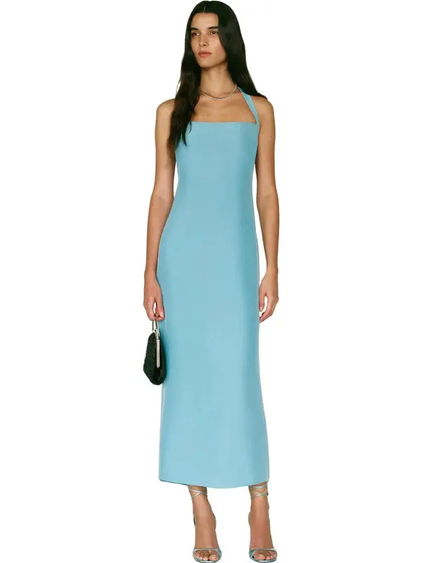 REFORMATION Alli Silk Midi Dress - Blue