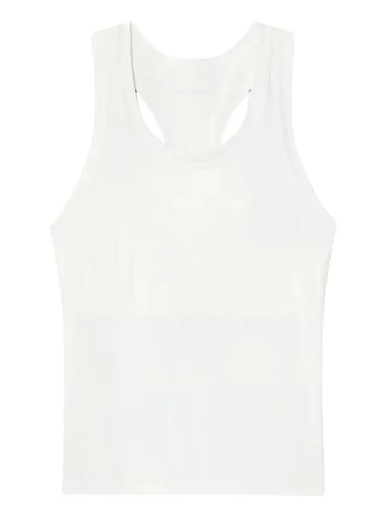 Tory Burch Burch Performance Jersey Racerback Tank Top - Snow White