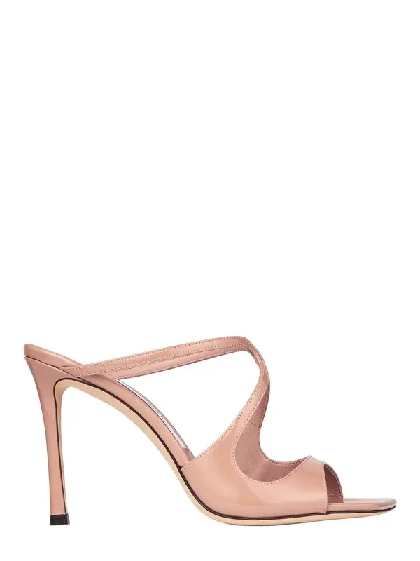 JIMMY CHOO Anise 95 Patent Leather Mules - Ballet Pink