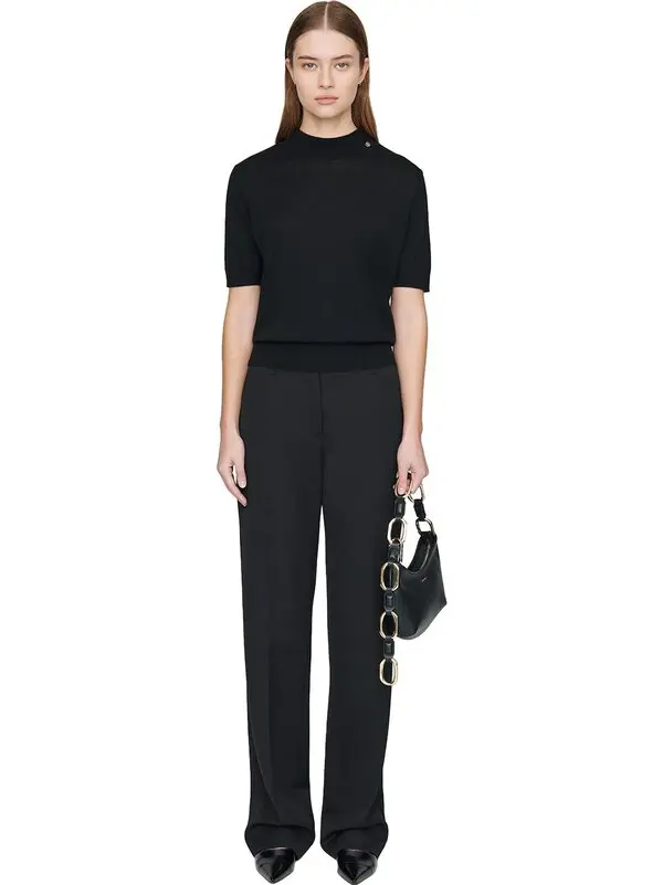 ANINE BING Classic Full-length Trousers - Black