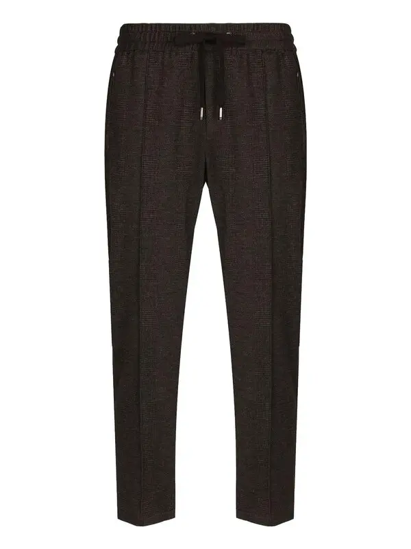 Dolce & Gabbana Check-print Joggers - Grey