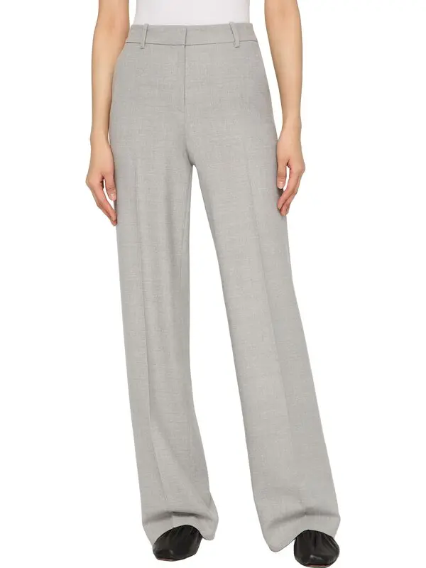 Lafayette 148 New York Virgin Wool Gates Pant - Grey Heather