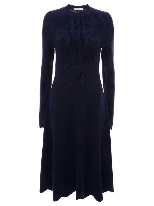 JW Anderson Scalloped Hem Dress - Blue