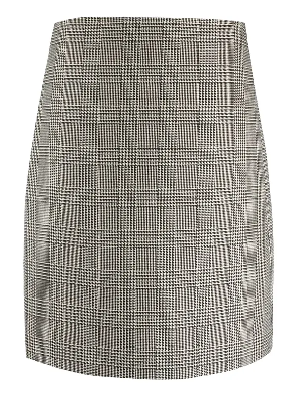 Ralph Lauren Prince Of Wales Check-print Skirt - Black