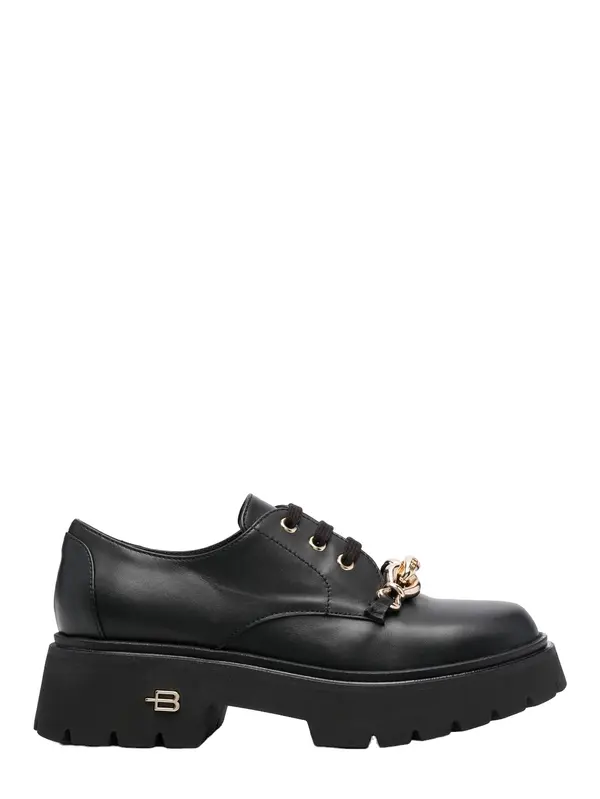 BALDININI Logo-plaque Lace-up Shoes - Black