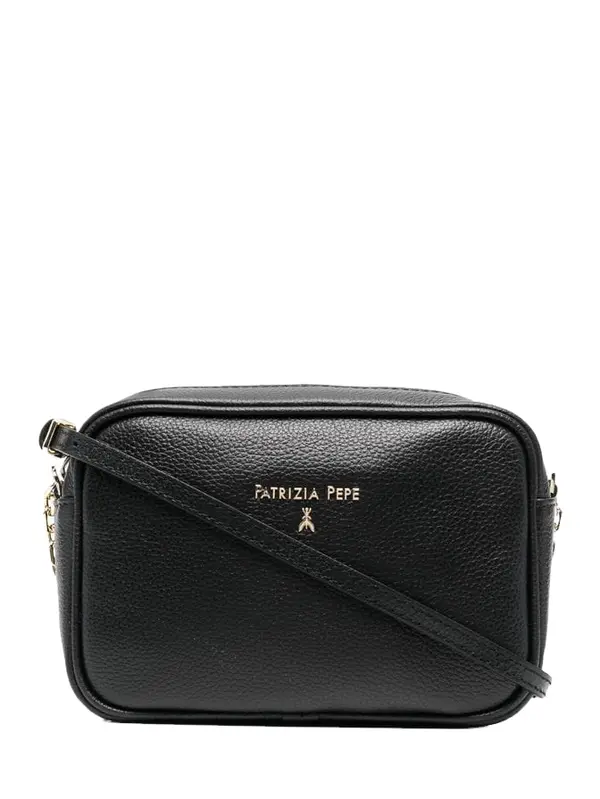 Patrizia Pepe Leather Crossbody Bag - Black
