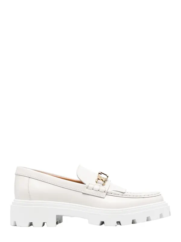 TOD'S Leather Slip-on Loafers - Neutrals