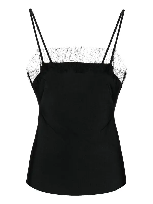 Philosophy Di Lorenzo Serafini Lace-trim Sleeveless Top - Black