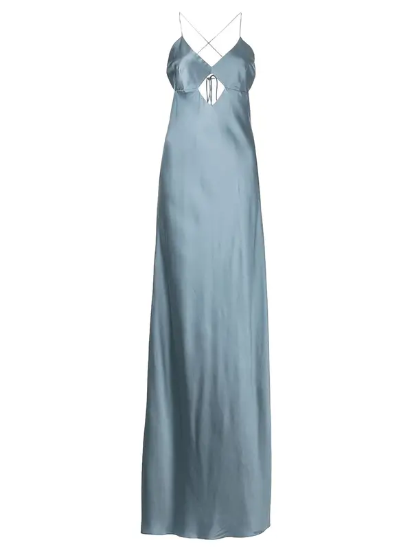 Michelle Mason Cut-out Silk Gown - Blue