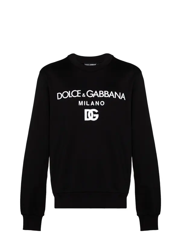 Dolce & Gabbana Logo-embroidered Sweatshirt - Black