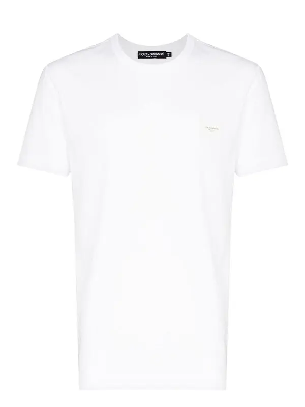 Dolce & Gabbana Logo-tag Cotton T-shirt - White