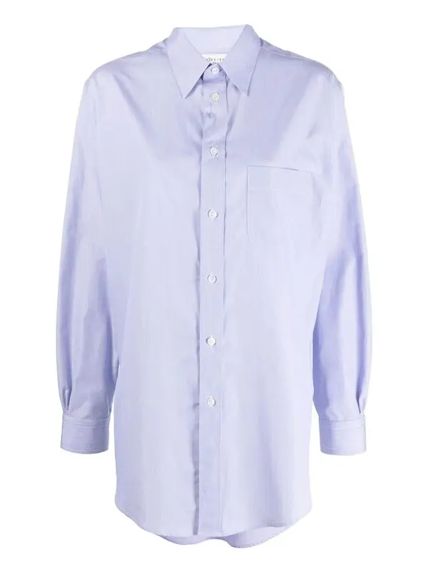MAISON MARGIELA Long-sleeve Piqué Shirt - Blue