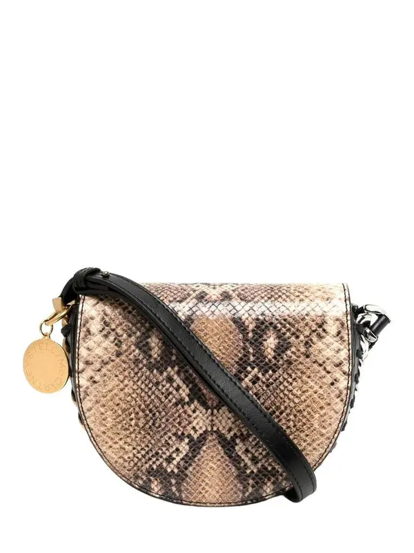 Stella McCartney Frayme Foldover-top Shoulder Bag - Brown