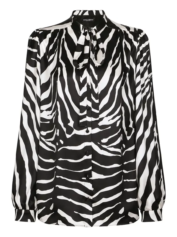 Dolce & Gabbana Tie-neck Blouse - Multicolor