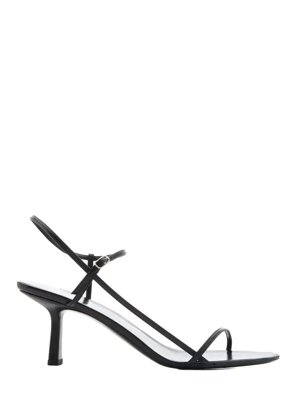 THE ROW Bare Leather Sandals - Black