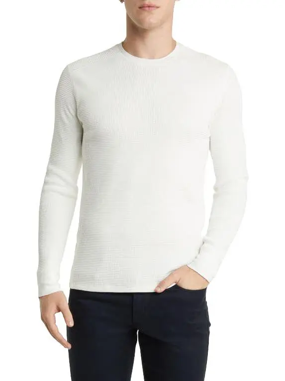 Vince Thermal Long Sleeve T-shirt - Off White