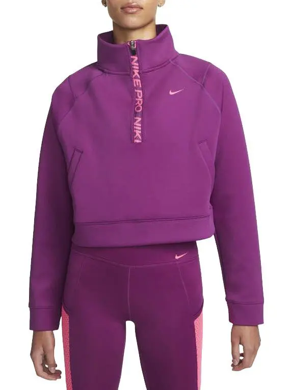 Nike Half Zip Pullover - Viotech/ Hyper Pink