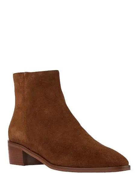 Aquatalia Reeta Luxe Weatherproof Suede Bootie - Brandy Suede