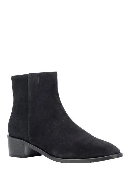 Aquatalia Reeta Luxe Weatherproof Suede Bootie - Navy