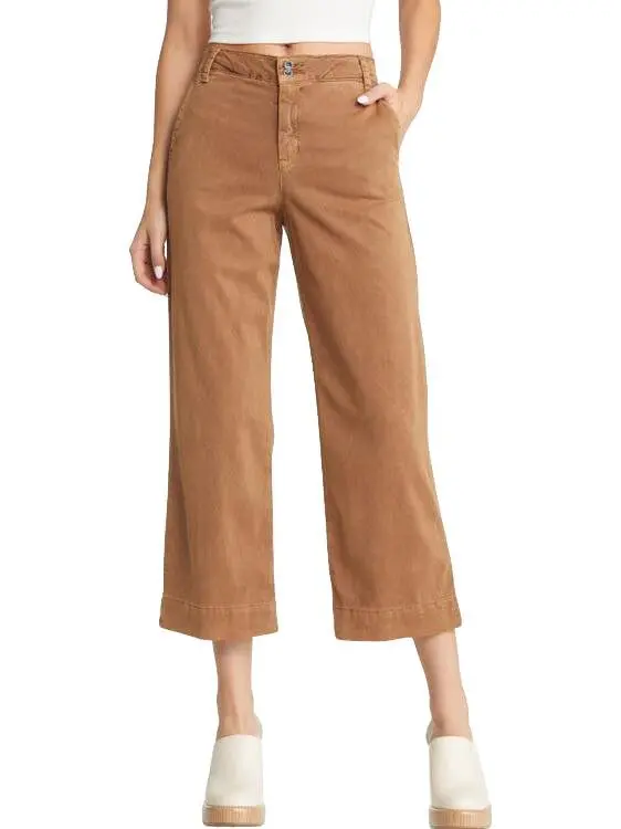 Bella Dahl Saige Wide Leg Cropped Trousers - Warm Copper