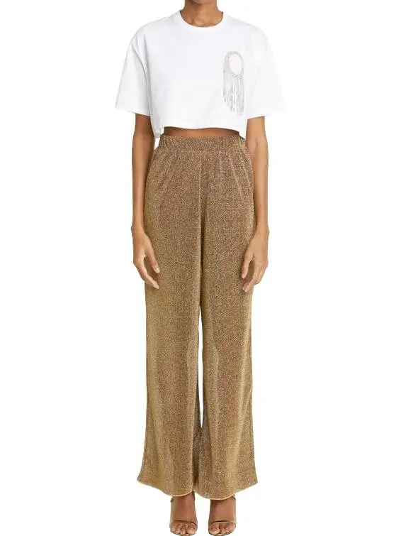 Oseree Lumière High Waist Cover-up Pants - Sand