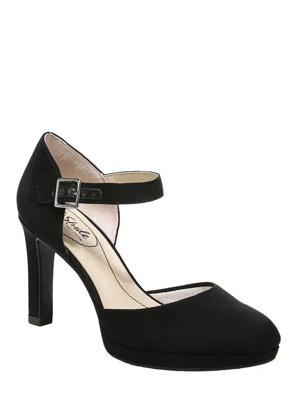 LIFESTRIDE Ankle Strap Platform Pumps - Black