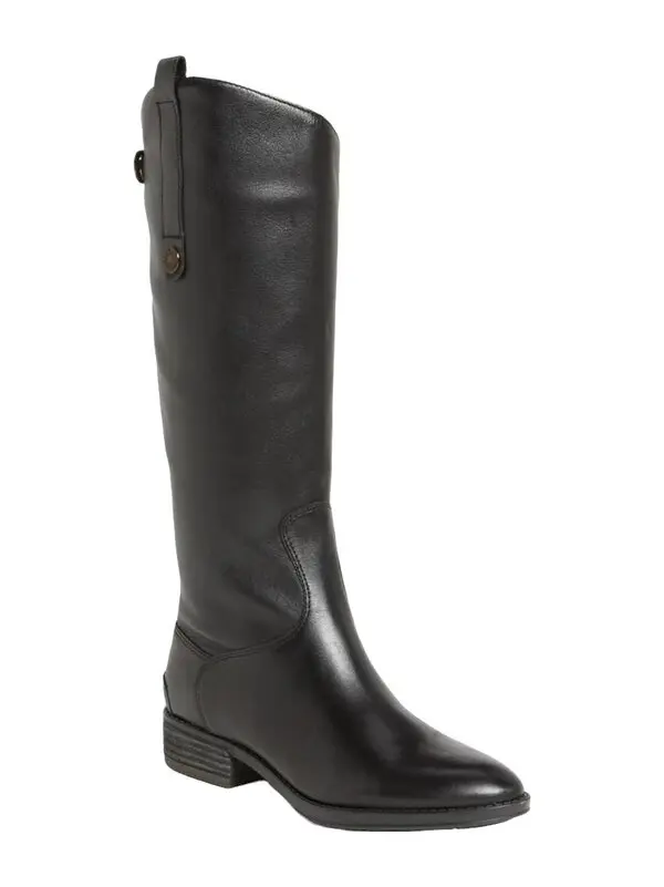 Sam Edelman Penny Boots Knee High Leather - Black