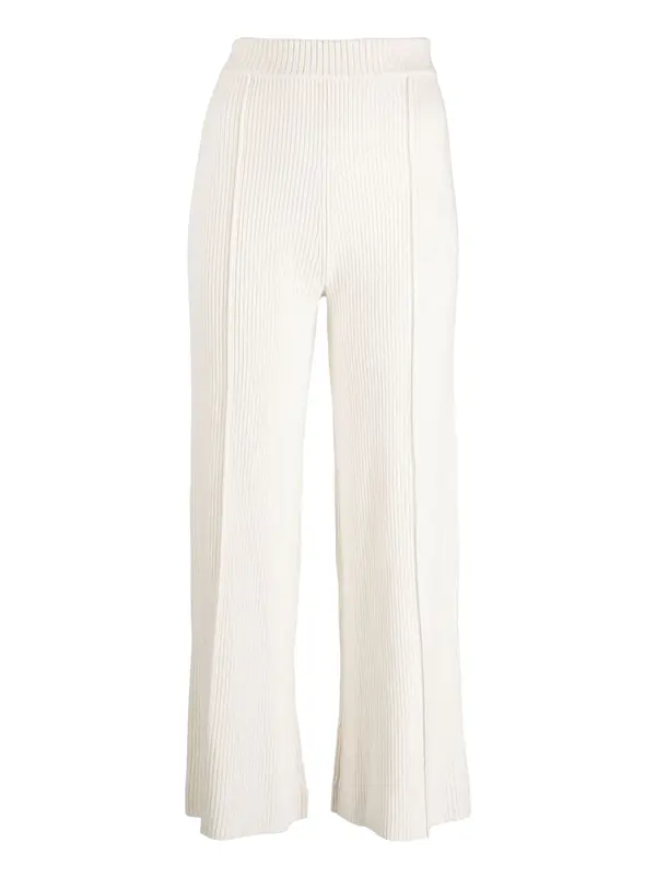 AERON Straight-leg Merino-cashmere Trousers - Neutrals
