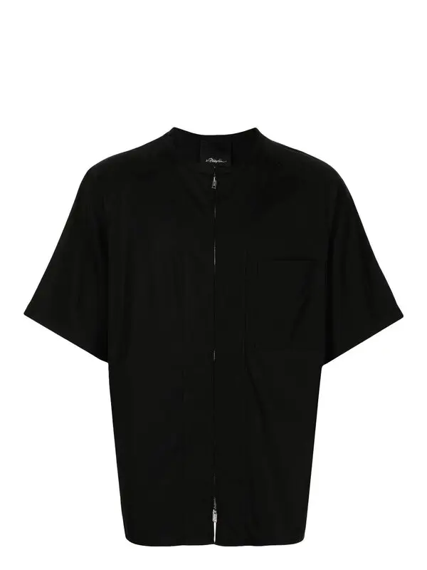 3.1 Phillip Lim Zipped Baseball Shirt - Black