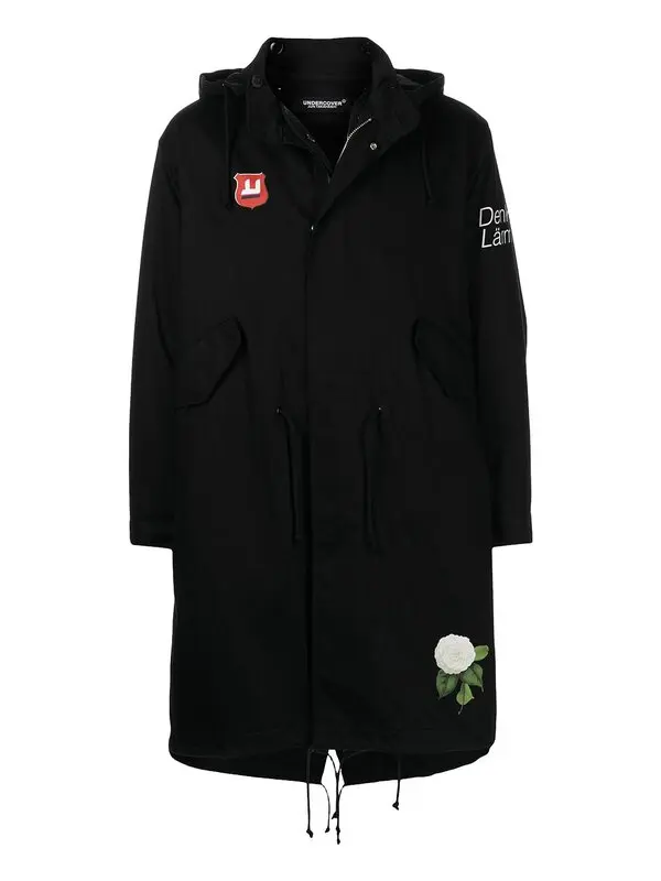 UNDERCOVERISM Floral-print Hooded Jacket - Black